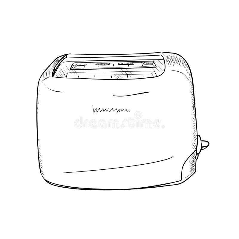 Toaster sketch stock vector. Illustration of prepare - 22595842