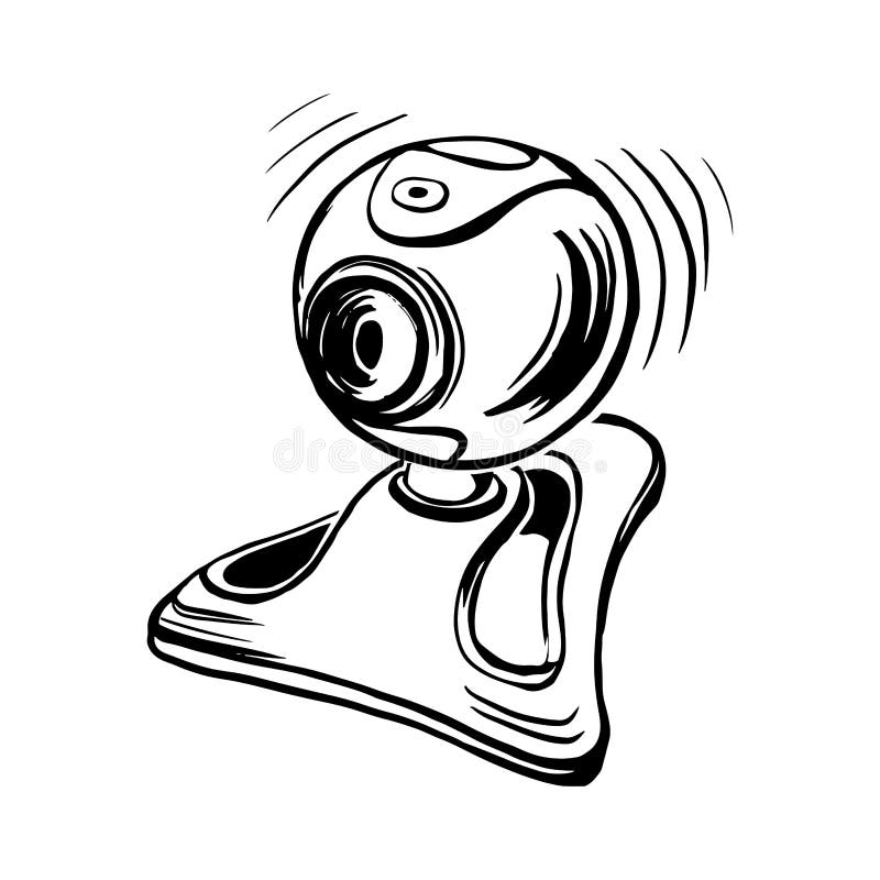 Vector Sketch of Web Camera Stock Illustration - Illustration of ...
