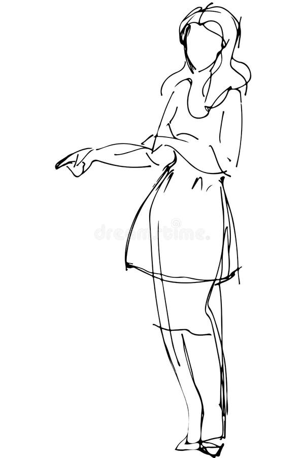 Girl Pointing Left Stock Illustrations – 95 Girl Pointing Left Stock ...