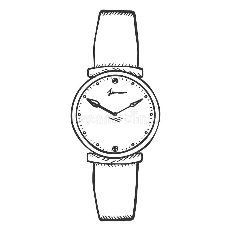 Vector Sketch Womens Wrist Watch Stock Vector - Illustration of luxury ...