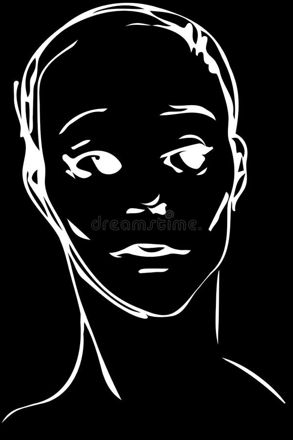 Vector Sketch of a Young Man Looking Away Stock Vector - Illustration ...