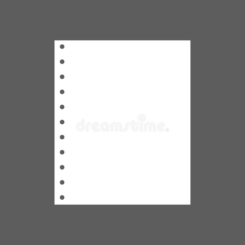 Vector Sketchbook Paper, Notepad Page, Frame, Isolated, Stock Vector ...