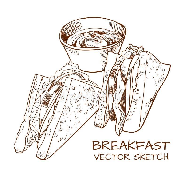 Breakfast Sandwiches Stock Illustrations – 1,779 Breakfast Sandwiches ...
