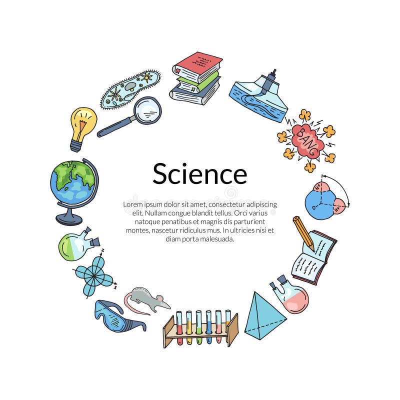 Vector Sketched Science or Chemistry Stock Vector - Illustration of ...