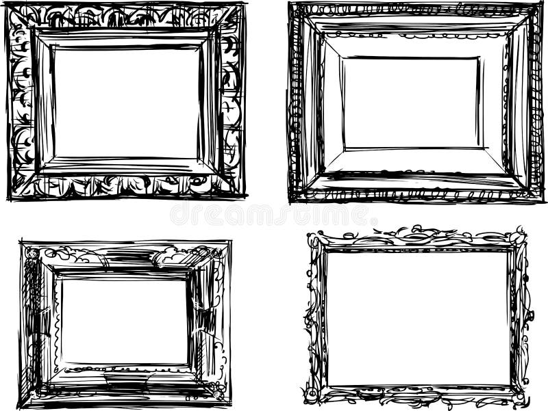 Old ornate frames stock vector. Illustration of drawing - 34880699