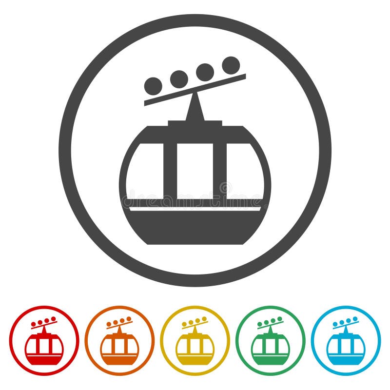 Vector Ski Lift Icons Set - Illustration Stock Vector - Illustration of ...