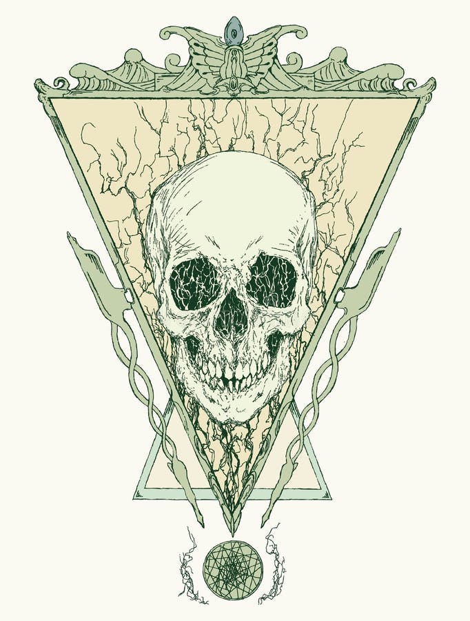 Triangle Skull Stock Illustrations – 2,498 Triangle Skull Stock ...