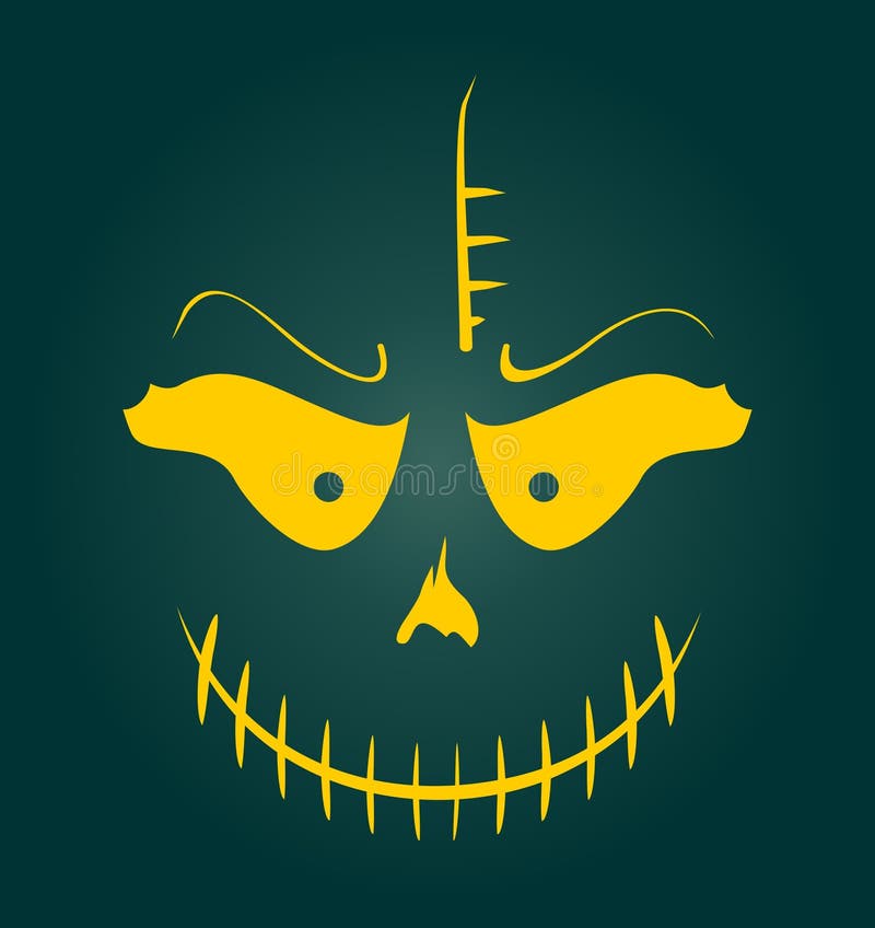 Vector Skull with Evil Laugh Stock Vector - Illustration of icon ...