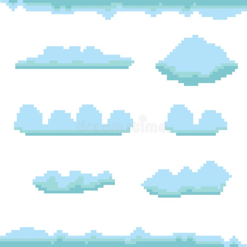 Pixel Art Sunny Day Clouds Stock Illustrations – 14 Pixel Art Sunny Day ...
