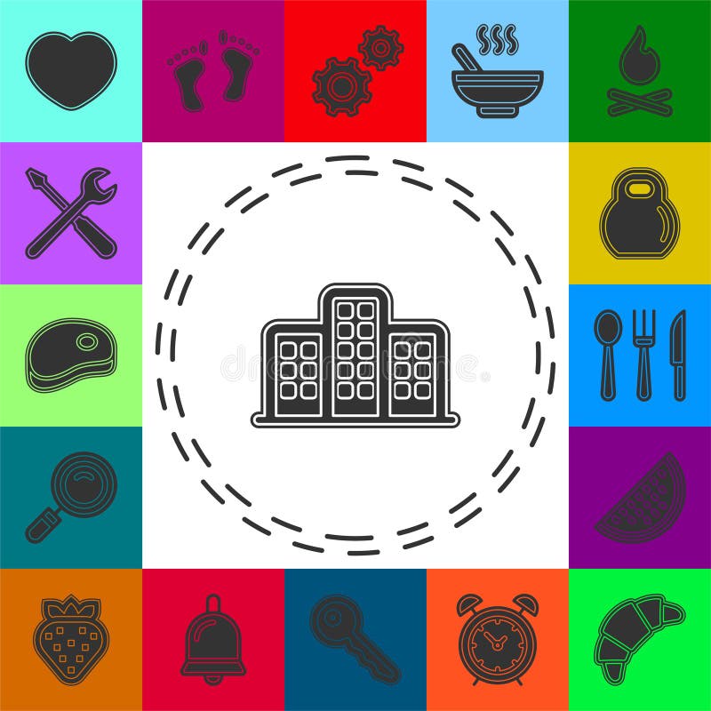 Vector Skyscraper Building Icon - Office and Apartment Building ...