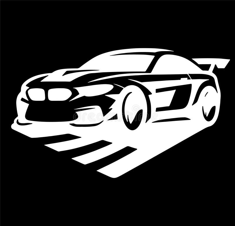 Vector, Sleek Front-view Car Silhouette, Perfect for Tech and Transport ...