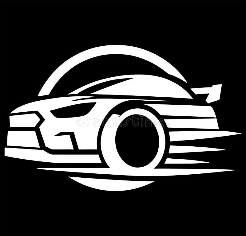 Vector, Sleek Front-view Car Silhouette, Perfect for Tech and Transport ...