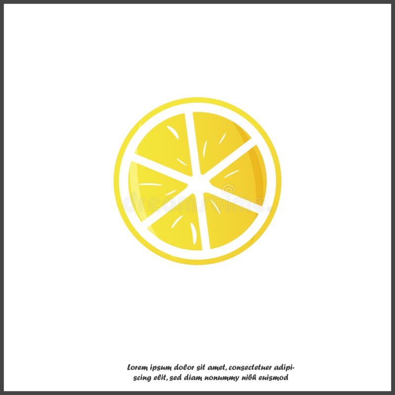 Vector Slice Citrus. Vector Icon of Lemon, Orange, Lime on White ...