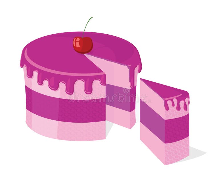 Sliced Pink Cake Stock Illustrations – 1,127 Sliced Pink Cake Stock ...