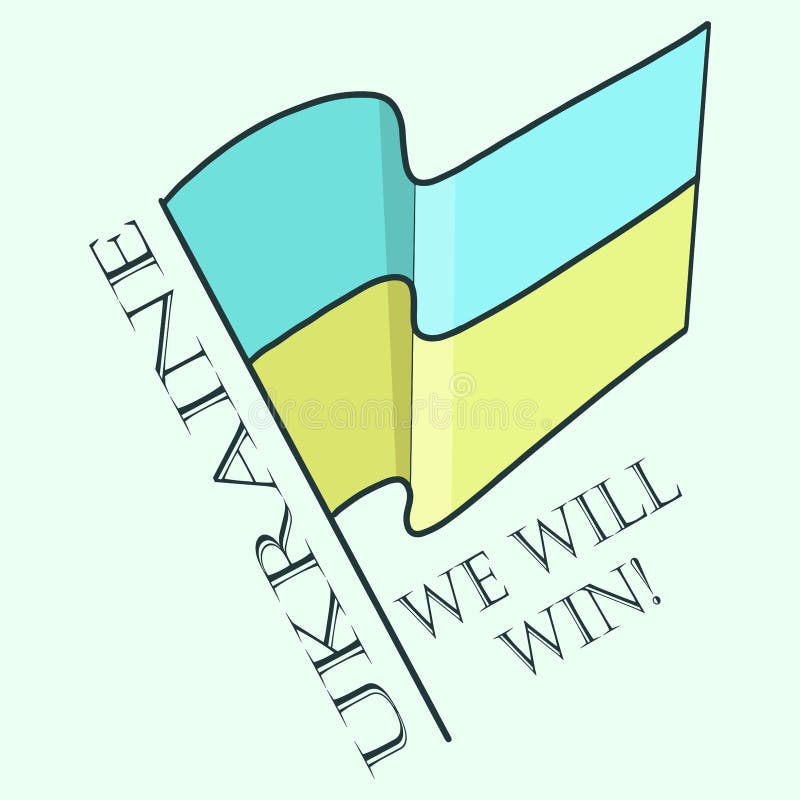 Vector Slogan we Will Win Ukraine Flag Freedom Stock Vector ...