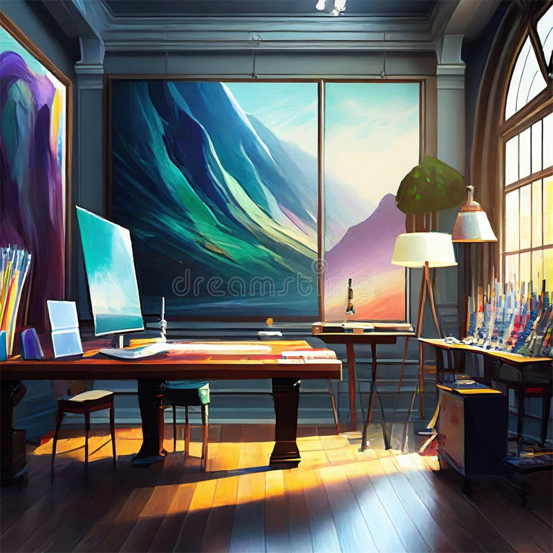 Vector Small Room, Stock Media Studio Stock Illustration - Illustration ...