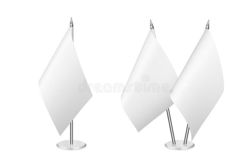 Vector Small Table Flag Template with Reflection. Stock Vector ...