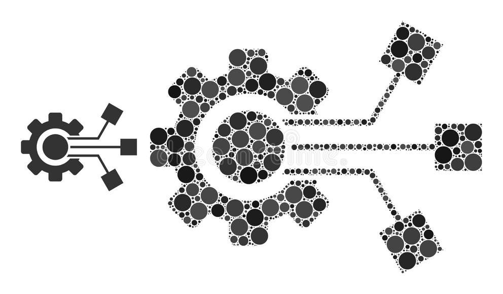 Vector Smart Component Mosaic of Dots Stock Vector - Illustration of ...