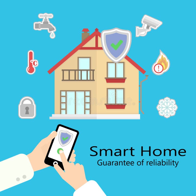 Smart home control stock vector. Illustration of appliances - 97140116