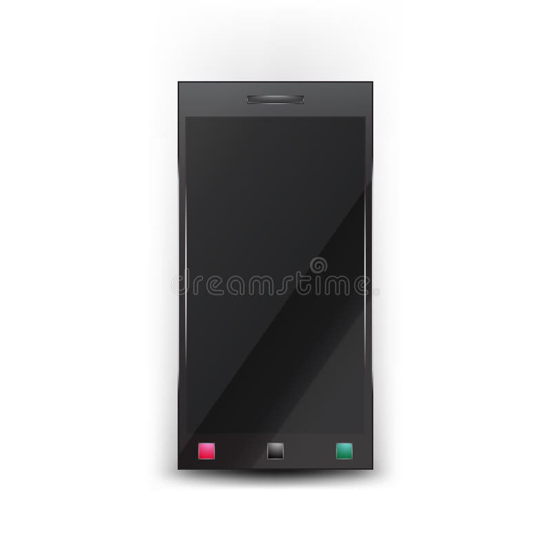 Vector Mobile Phone from Front and Back Side Stock Vector ...