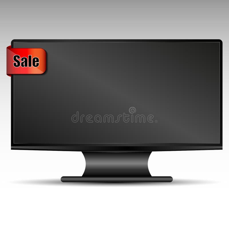 Vector Smart TV with a Bright Banner and Text Sale.for Advertising ...