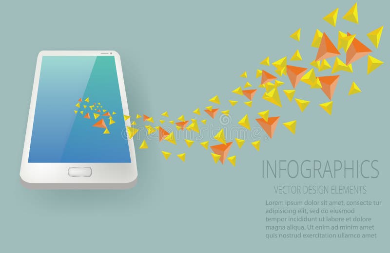 Vector Smartphone Data Send Infographic . Stock Vector - Illustration ...