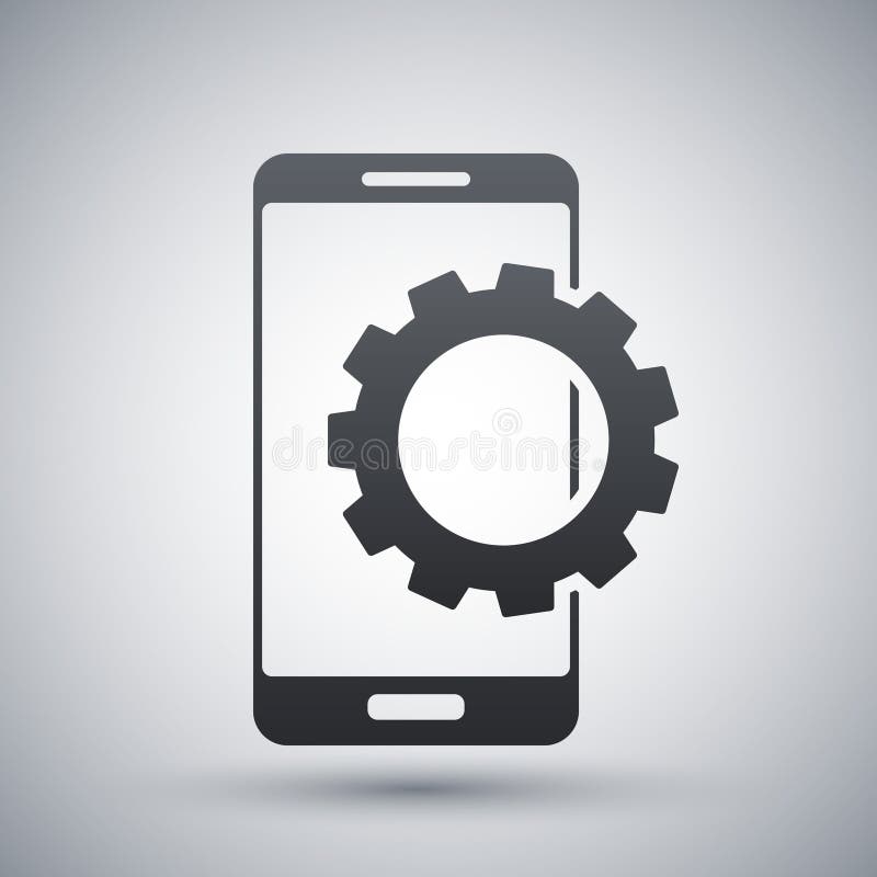 Vector Smartphone Settings Icon Stock Vector - Illustration of button ...