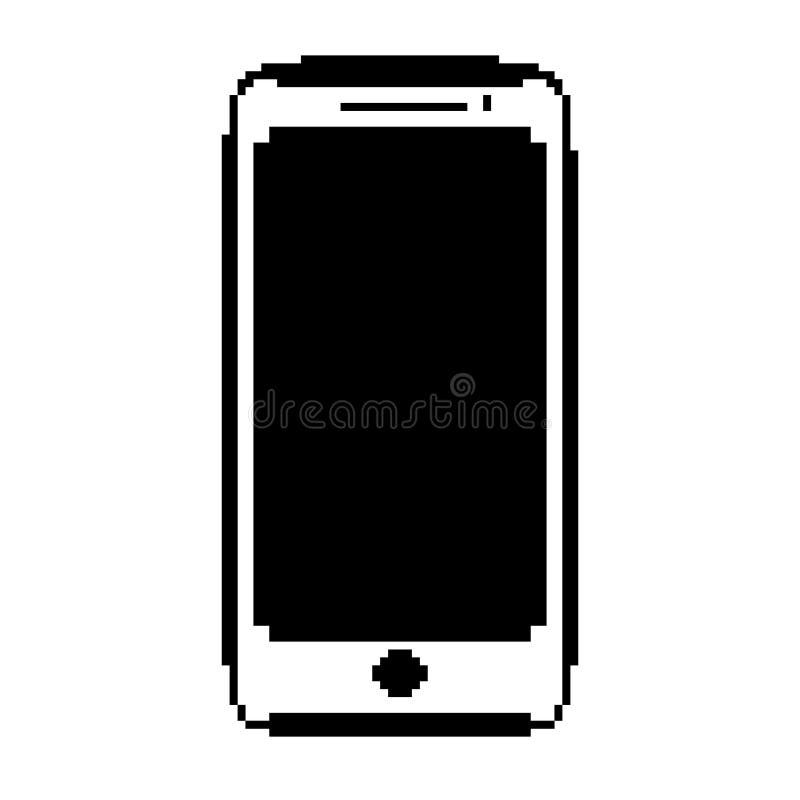 Vector of Smartphone White Color 8 Bit Pixel Style. EPS8 . Stock Vector ...
