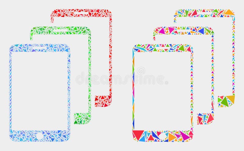 Vector Smartphones Mosaic Icon of Triangles Stock Vector - Illustration ...