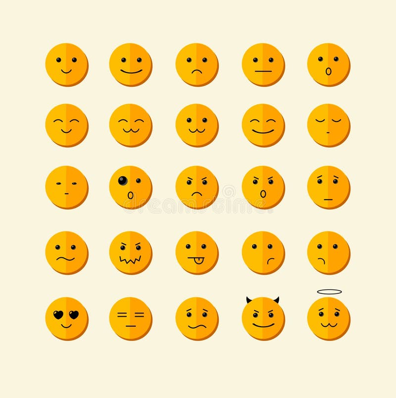 Smile Icon that with Happy Face in Yellow Color Stock Vector ...