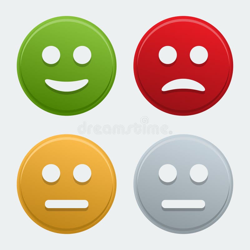 Set of shiny smiles icons stock vector. Illustration of sign - 8634104