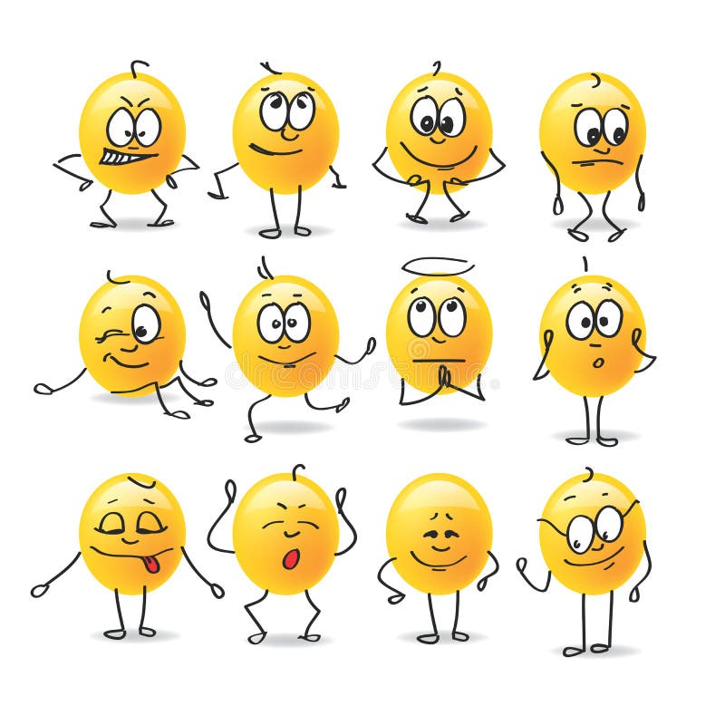 Vector smileyemoties vector illustratie. Illustration of droom - 30163765