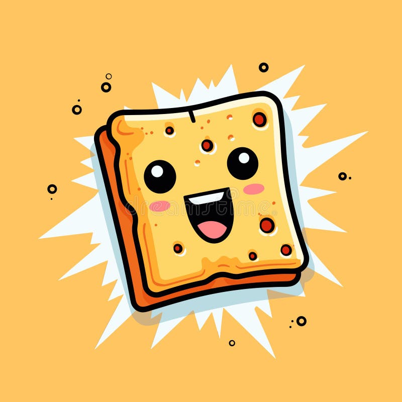 Vector of a Smiling Bread Icon in a Vector Format Stock Vector ...