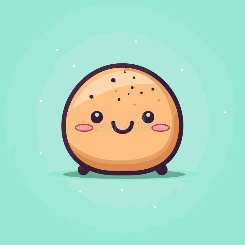 Vector of a Smiling Cookie, a Vector Flat Icon Stock Vector ...