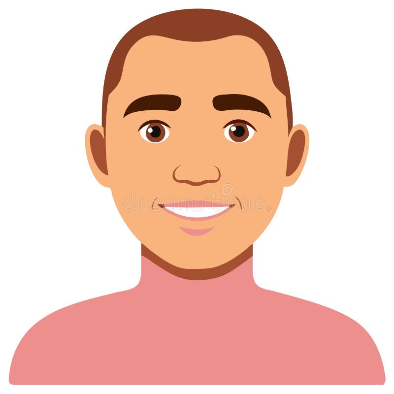 Vector Smiling Face Illustration for Avatars and Graphic Design ...