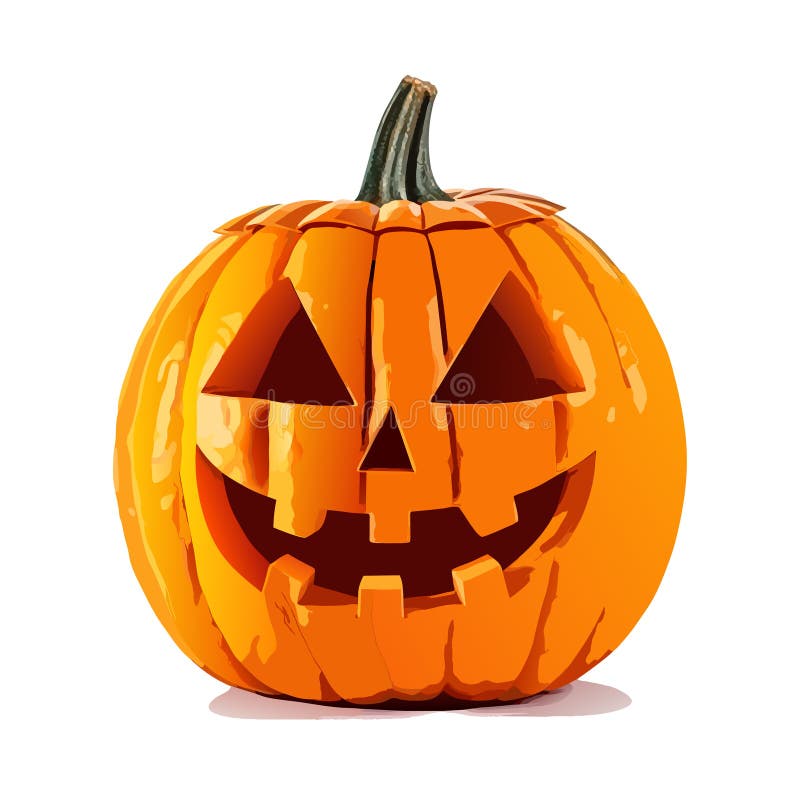 Vector Smiling Jack O Lantern. Orange Laughing Pumpkin Stock ...