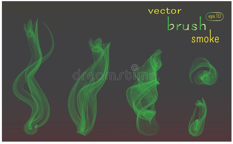 Vector Smoke Brush. Vector Isolated Image of Smoke Stock Vector ...