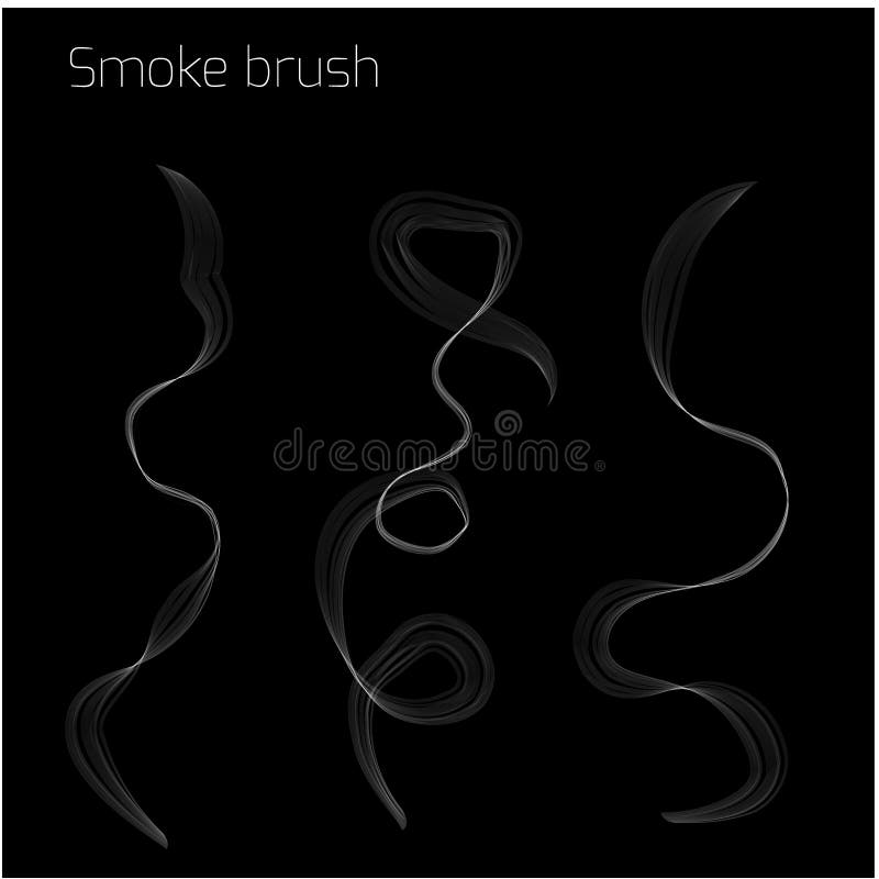 Vector Smoke Brush. Vector Isolated Image of Smoke Stock Vector ...