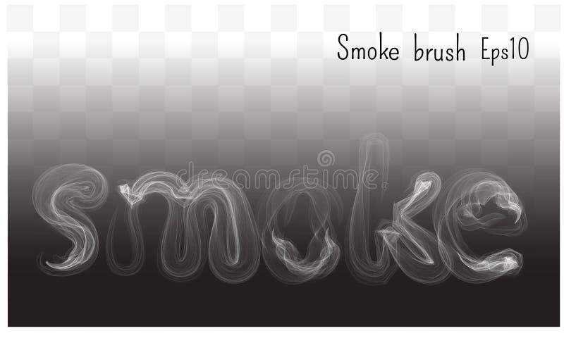 Vector Smoke Brush. Vector Isolated Image of Smoke Stock Vector ...