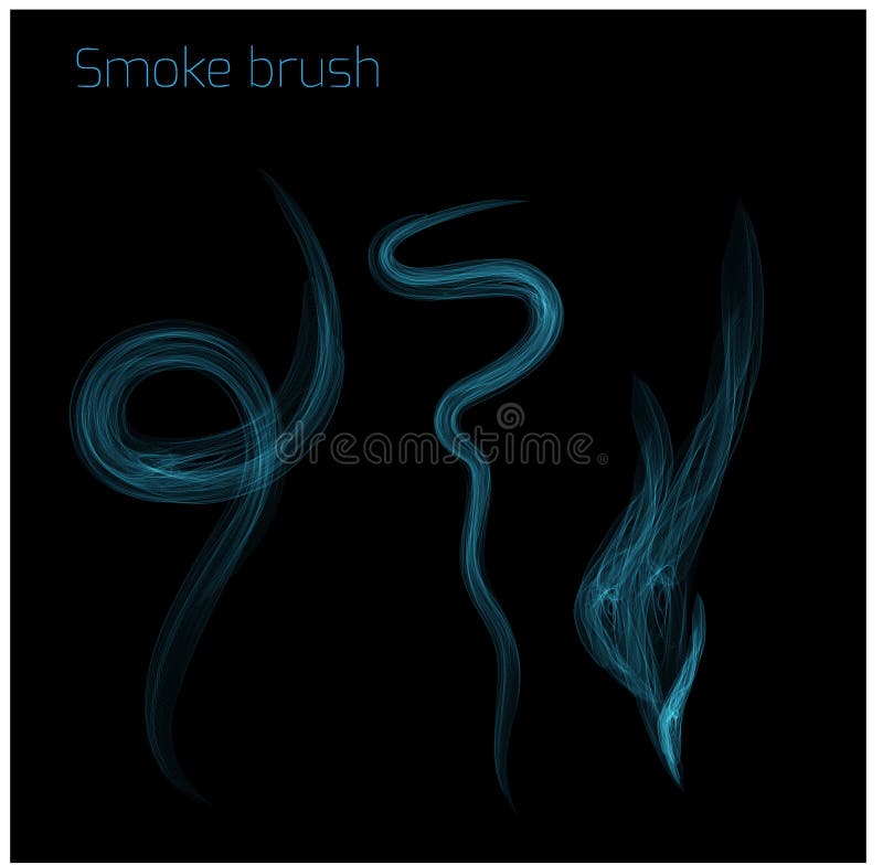 Vector Smoke Brush. Vector Isolated Image of Smoke Stock Vector ...