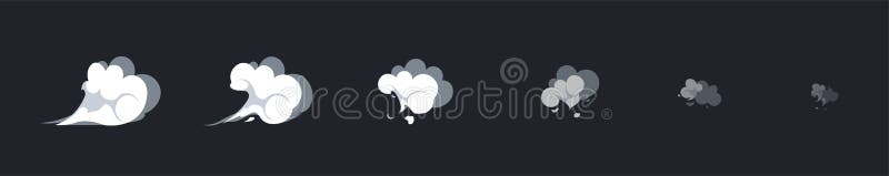 Vector Smoke Burst Explosion Animation Stock Vector - Illustration of ...