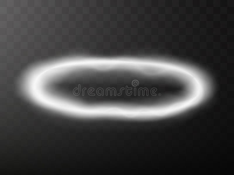 Vector Smoke Circle Isolated on Dark Background Stock Vector ...
