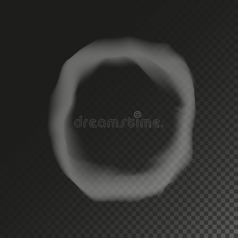 Vector Smoke Circle Isolated on Dark Background Stock Vector ...