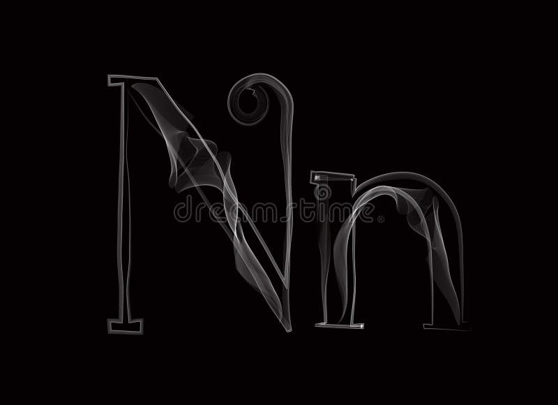 Vector Smoke or Haze Letter Font Type, Two Letters Stock Vector ...