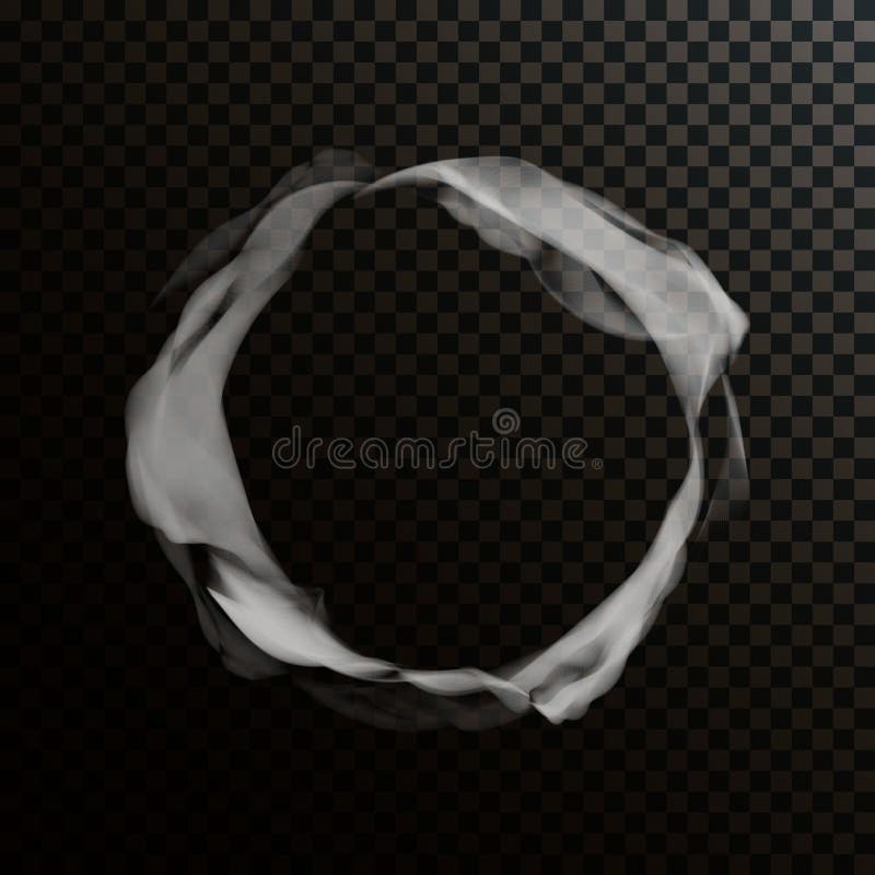 Vector Smoke Ring. Abstract Realistic Circle Smoke Texture Stock Vector ...