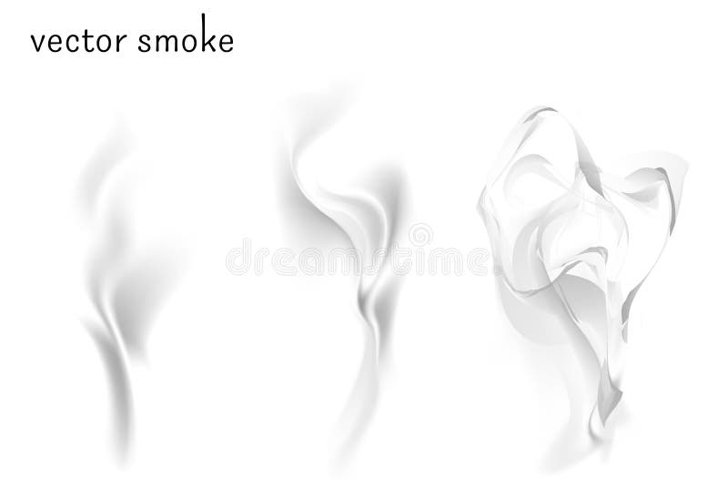 Vector Smoke Set. Vector Isolated Image of Smoke Stock Vector ...