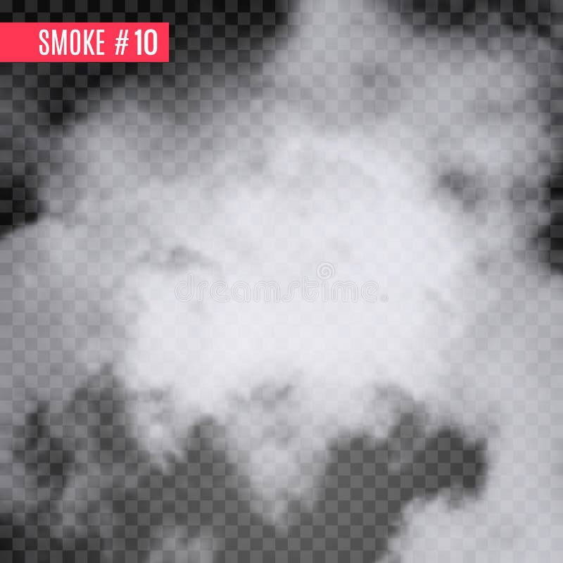 Vector Smoke Special Effect on Transparent. Fog Design Background ...