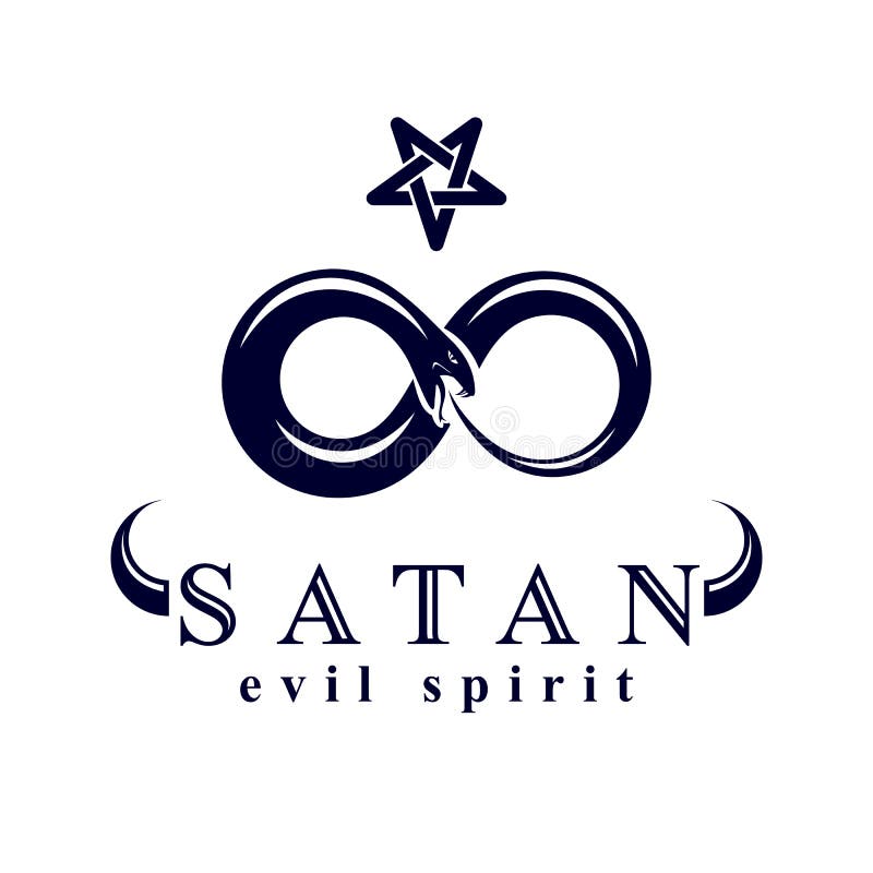 Vector Snake Created with a Pentacle Symbol. Satan Graphic Vector ...