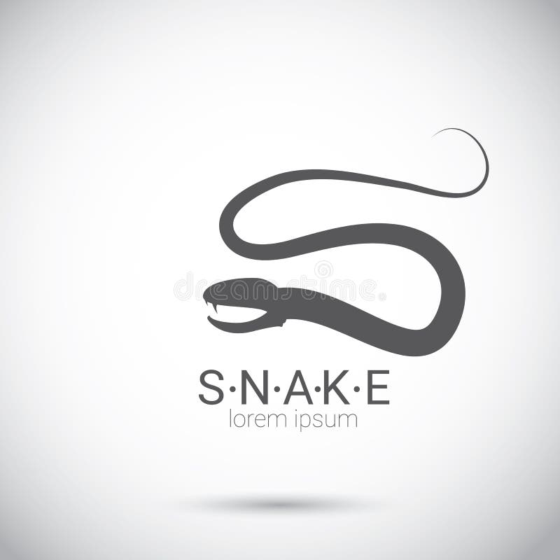 Vector Snake Simple Black Logo Design Element. Stock Vector ...