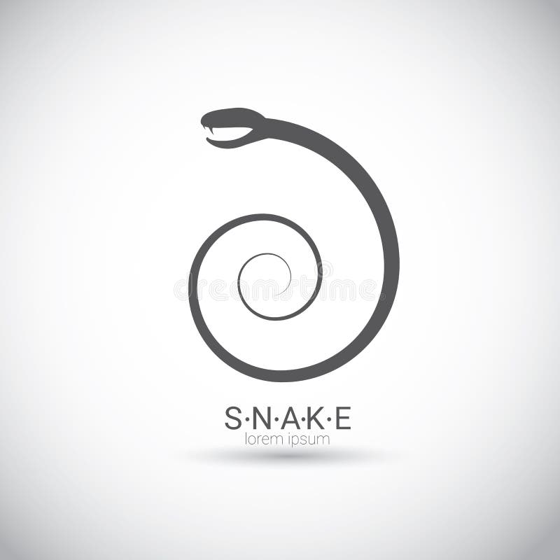 Vector Snake Simple Logo Design Element. Stock Vector - Illustration of ...